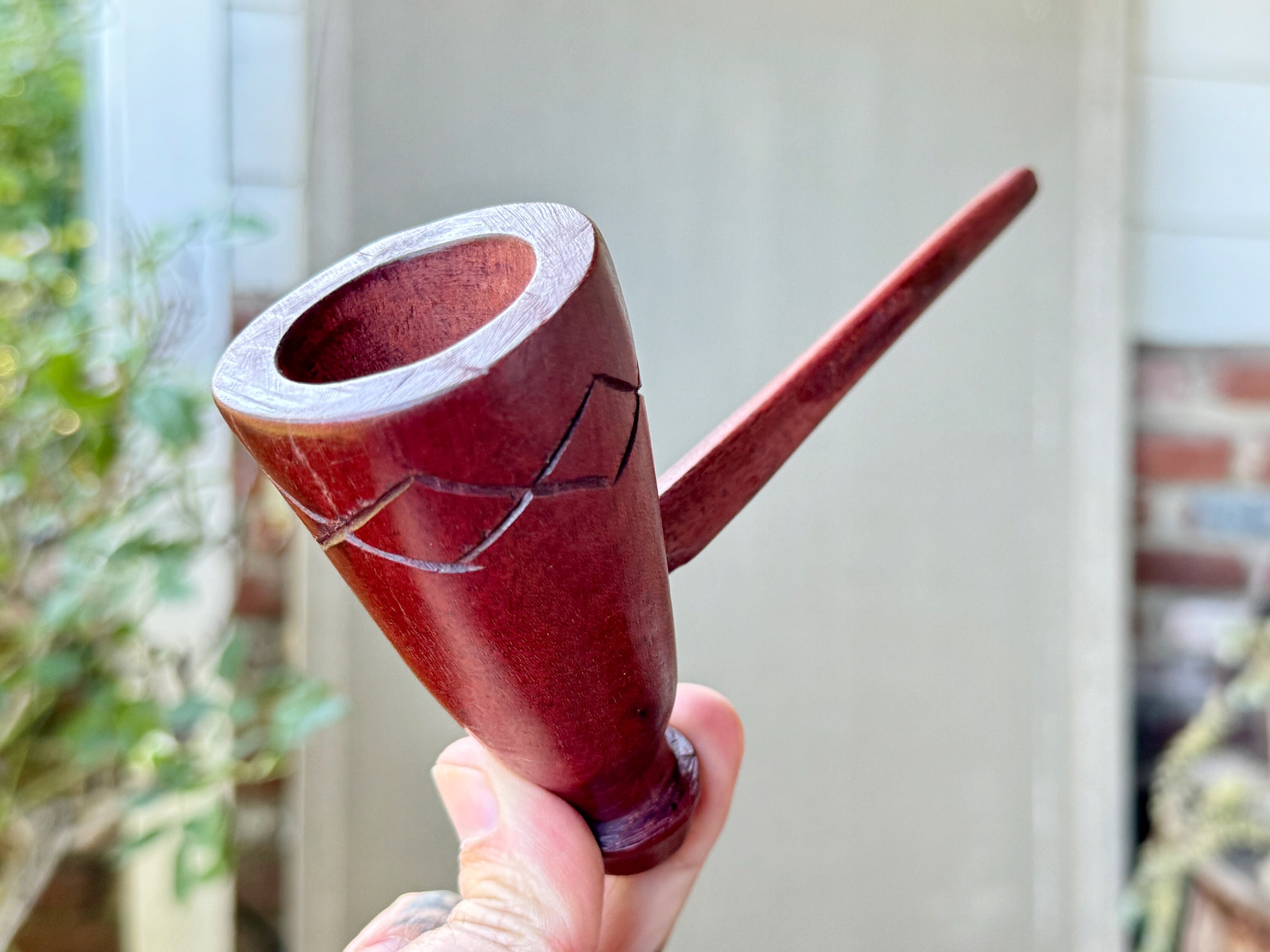 Mapacho Pipe by Peruvian Artist Luis Bocanegra, Solid Wood, Traditional ...