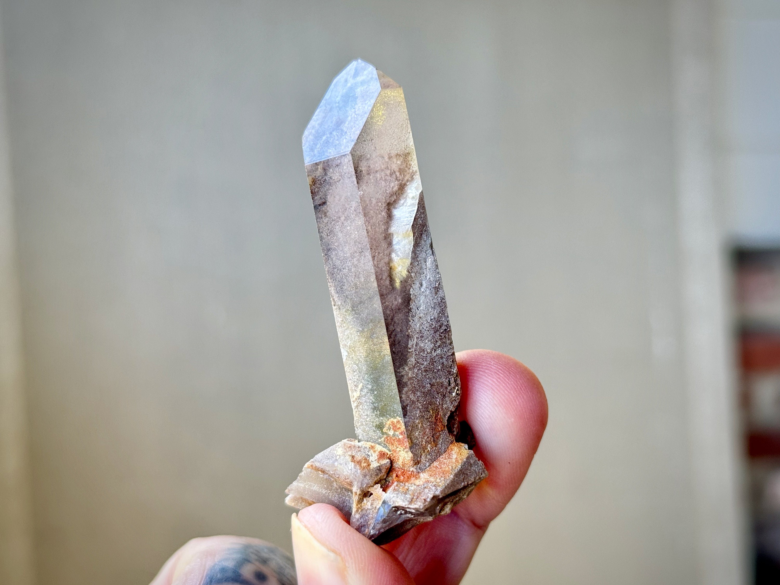 Lodolite Quartz with Pink Inclusions, Channeling Crystal (Mystical ...
