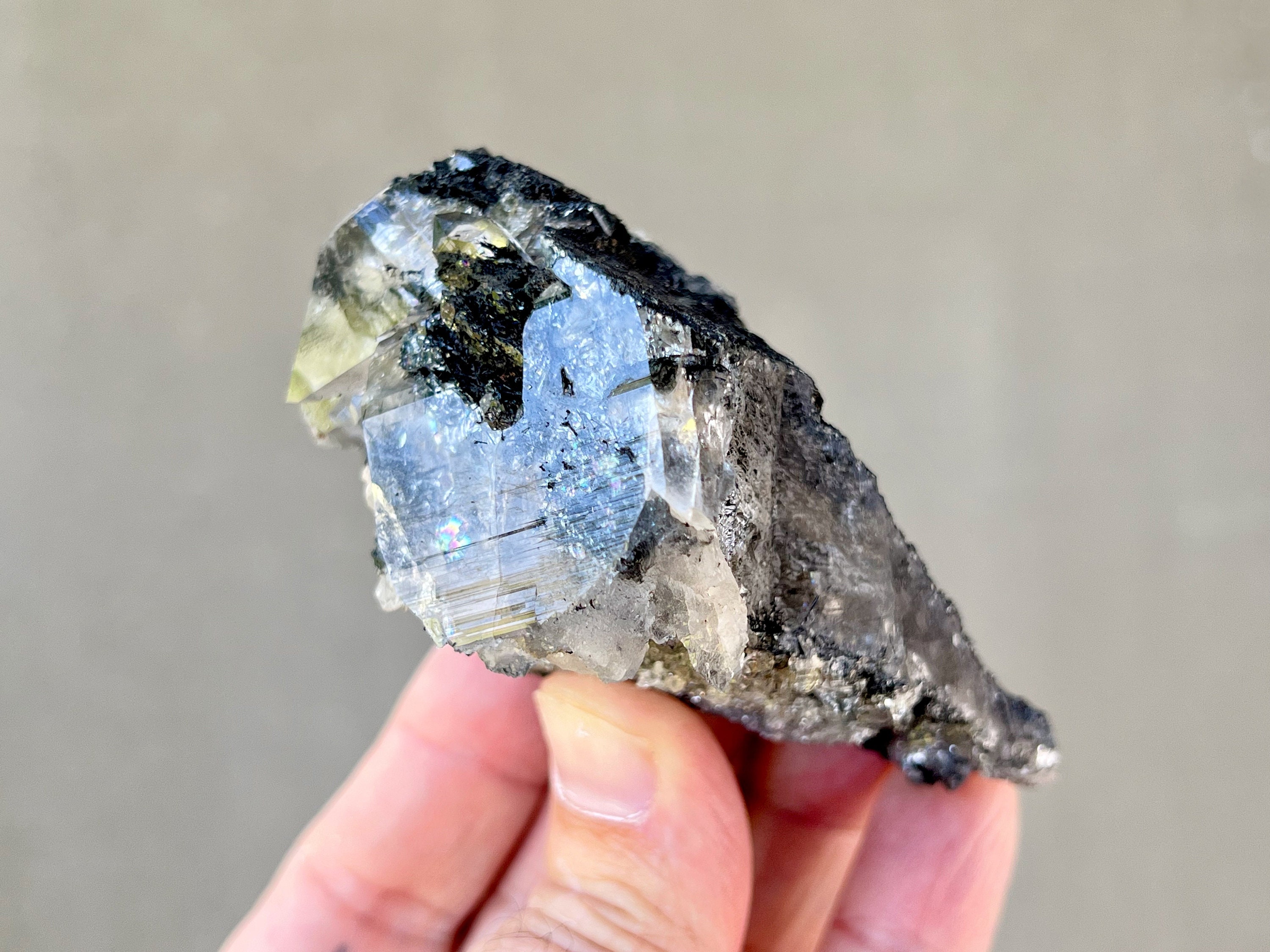 Black Samadhi Quartz with Black Tourmaline, Himalayan Quartz, High ...