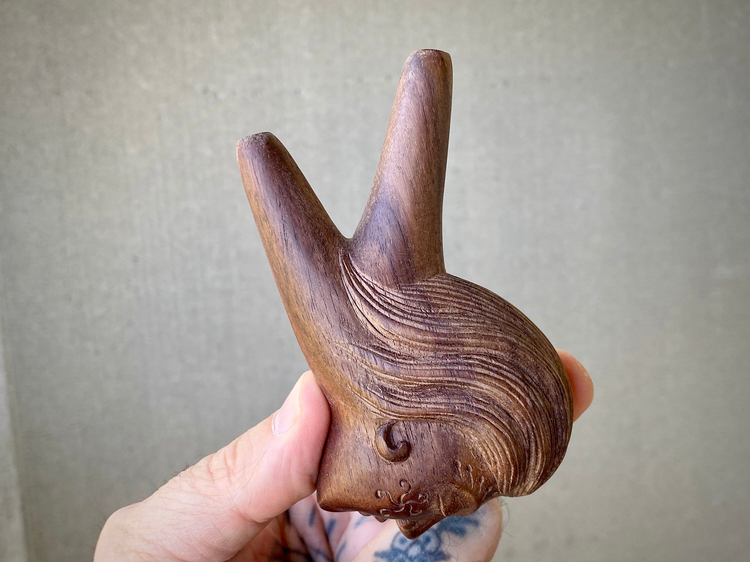 Divine Feminine Kuripe and Tepi Set, Solid Wood Goddess Kuripe and Tepi ...