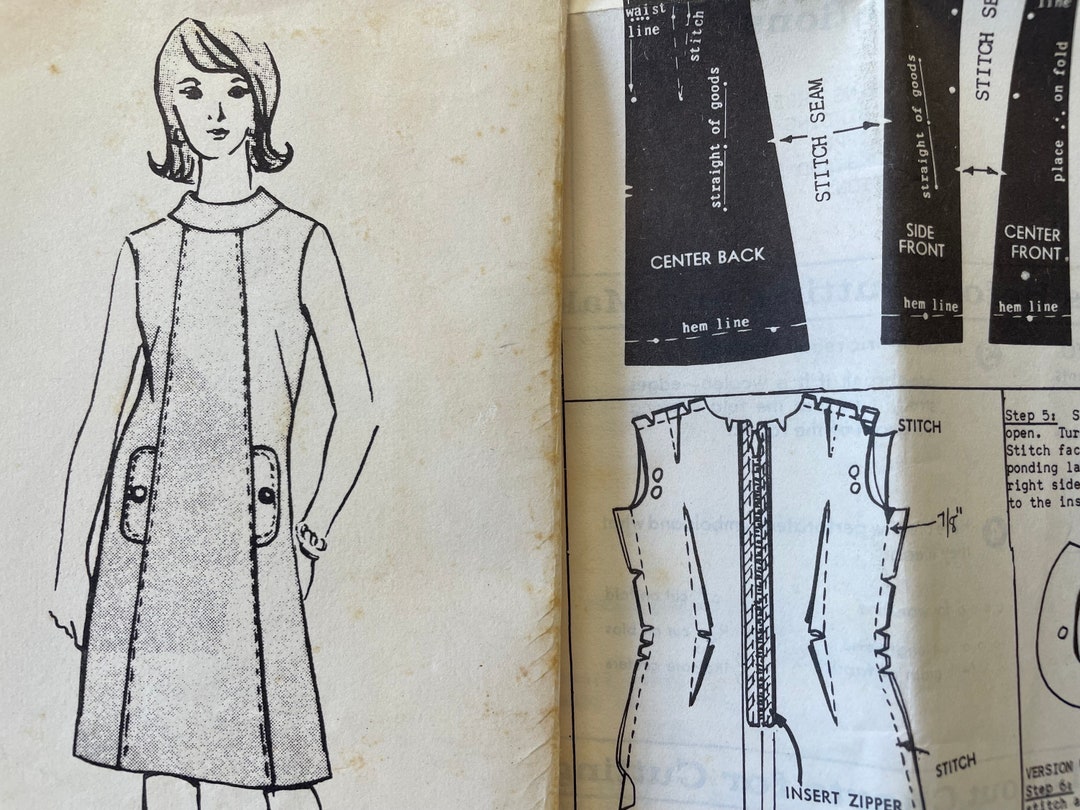 1960s A-line Shift Dress Woman's Day Success Pattern Service 1-421 ...