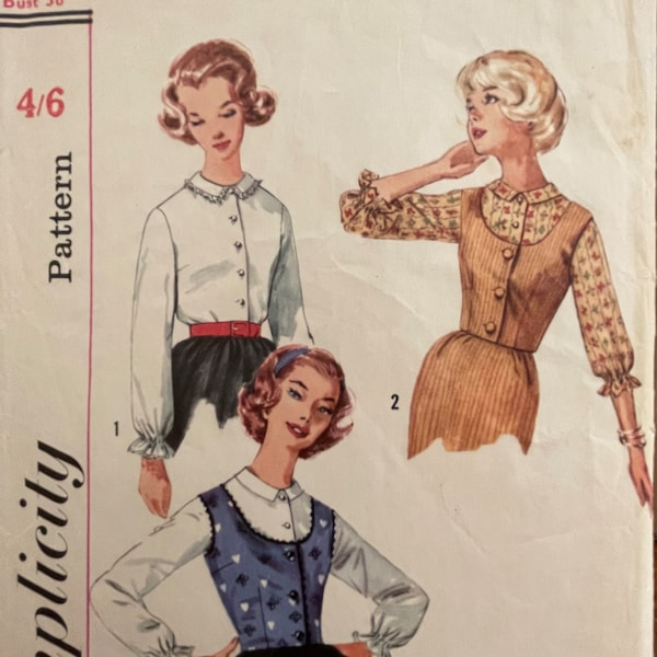 Weskit Style Blouse - Etsy