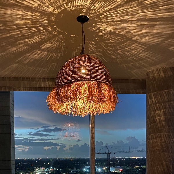 Fringed Pendant Lamp - Etsy