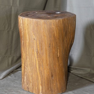 Solid Teak Wood Side Table Natural Tree Stump Stool or End - Etsy