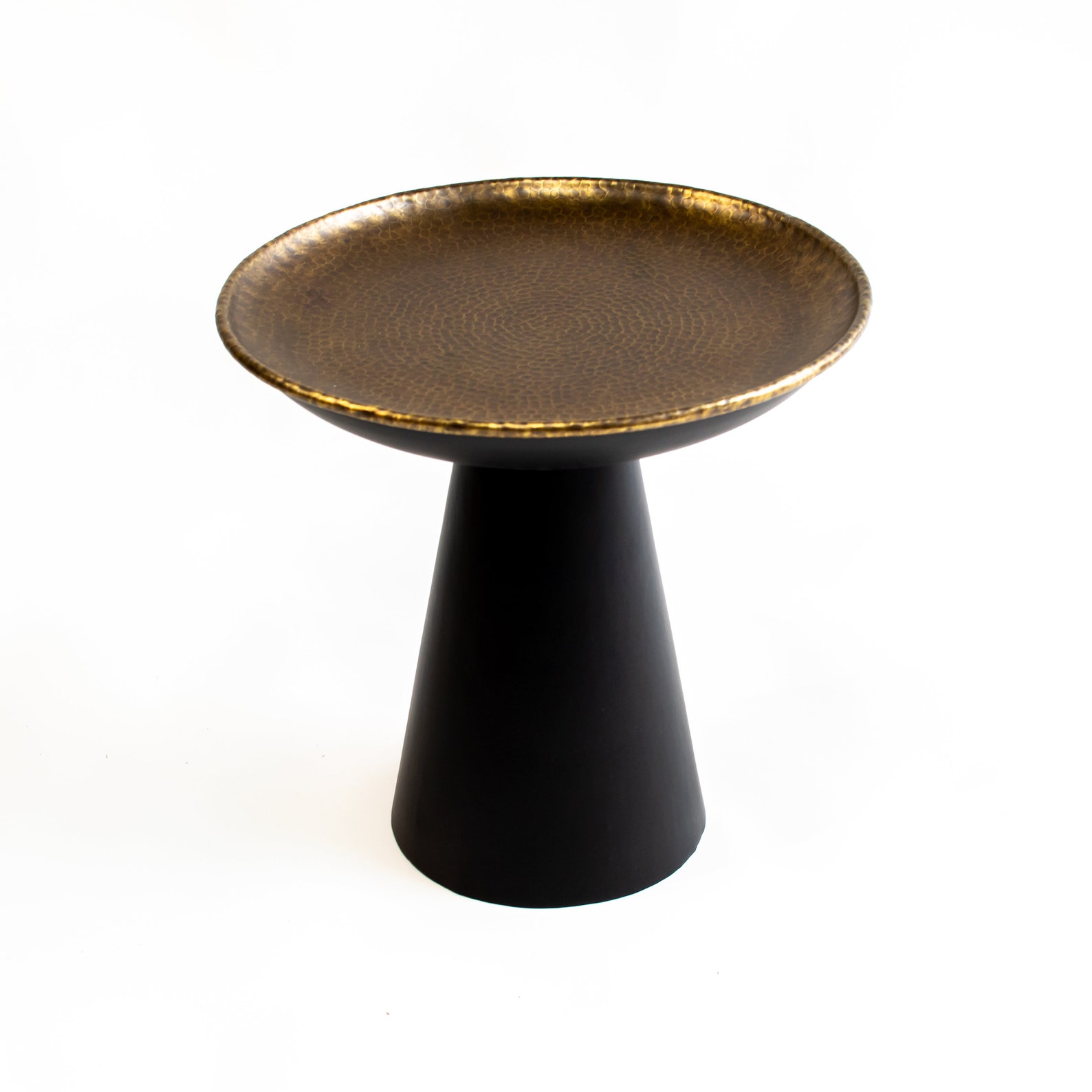 Modern Handcrafted Bronze Round Side Table - Etsy