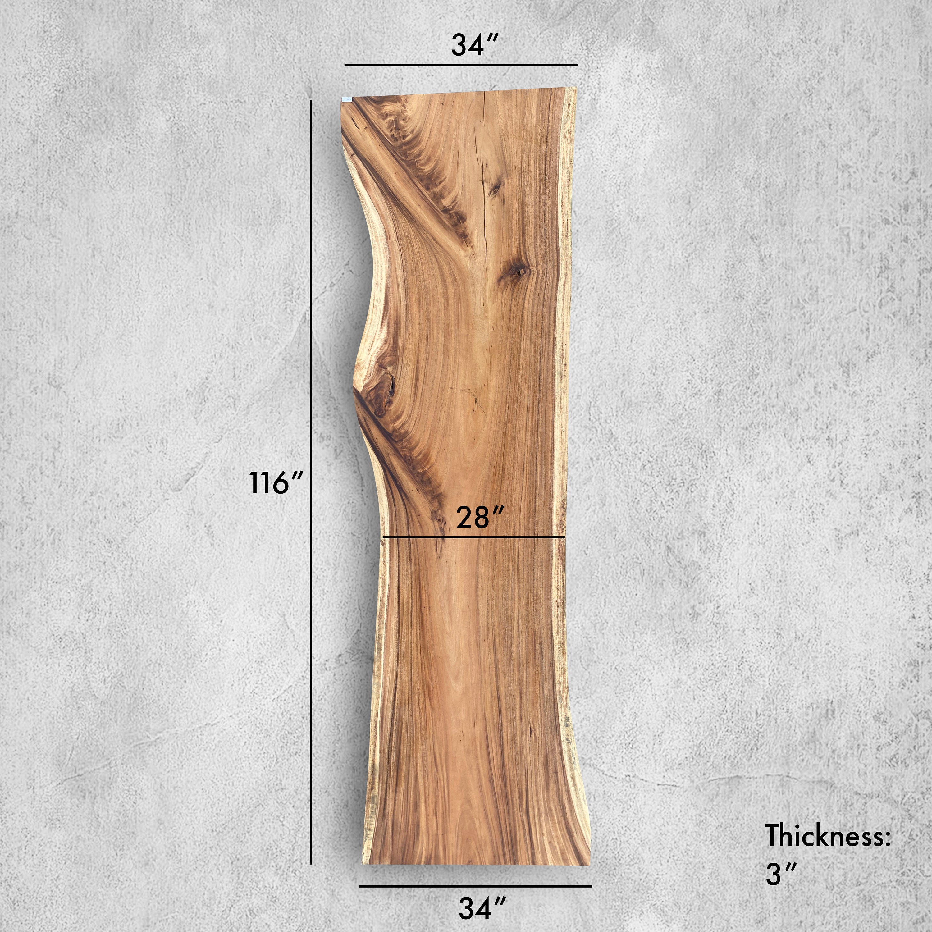 LIVE EDGE TABLE, Signature Solid Wood Table, Natural Wood Slab Dining ...