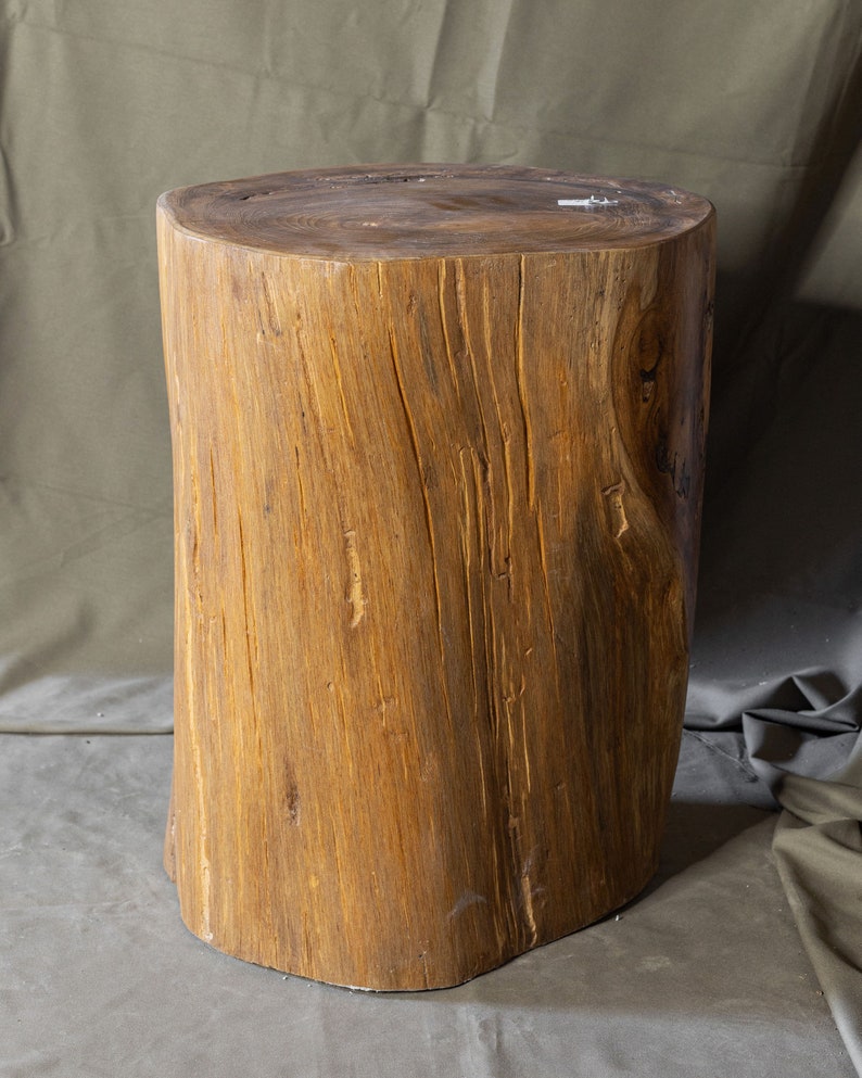 Solid Teak Wood Side Table Natural Tree Stump Stool or End - Etsy