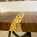 Modern Square Live Edge Dining Table, Wood and Metal Base #2 - Etsy