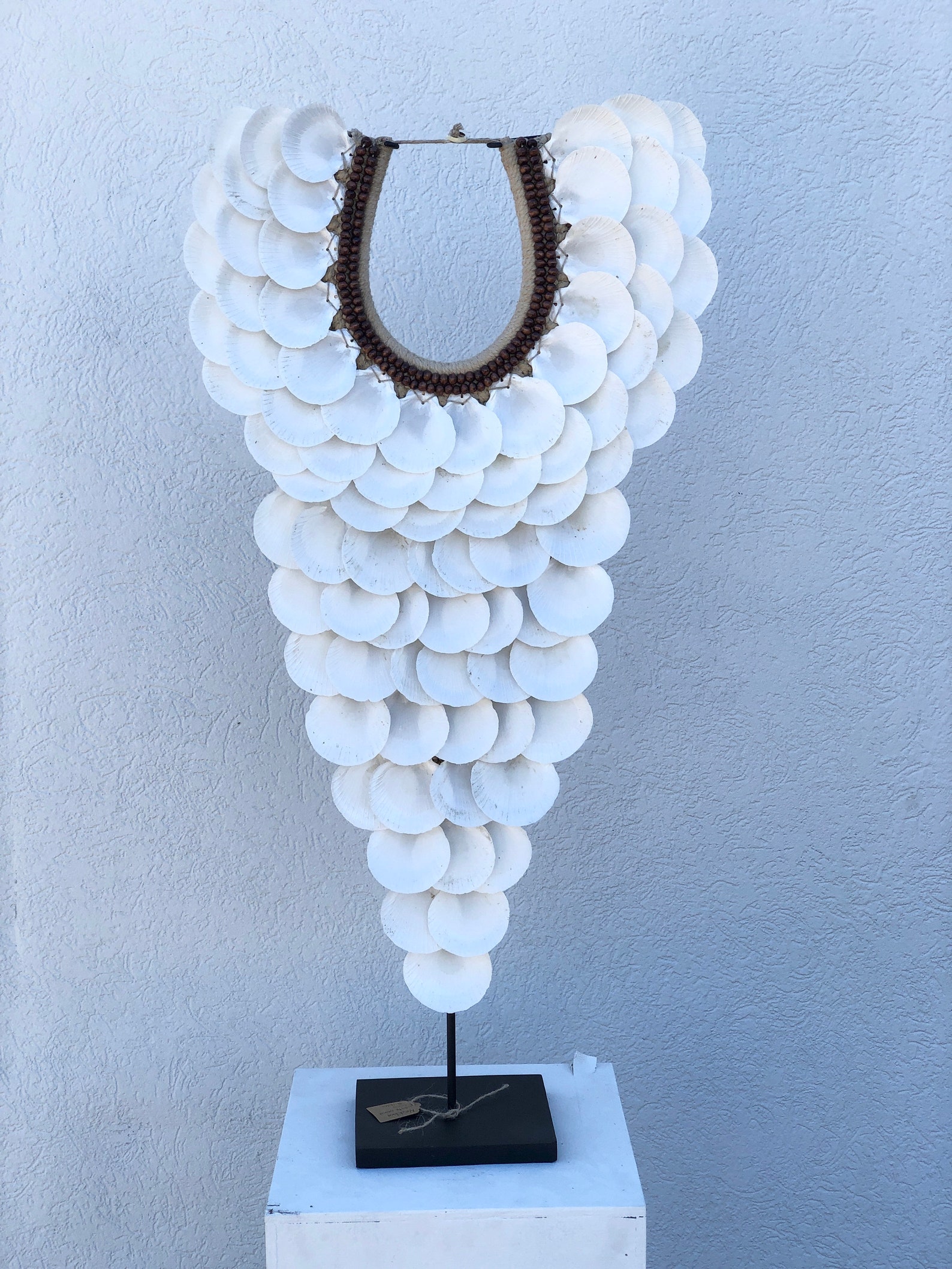 Extra Large Papua Tribal Shell Necklace on Metal Stand - Etsy