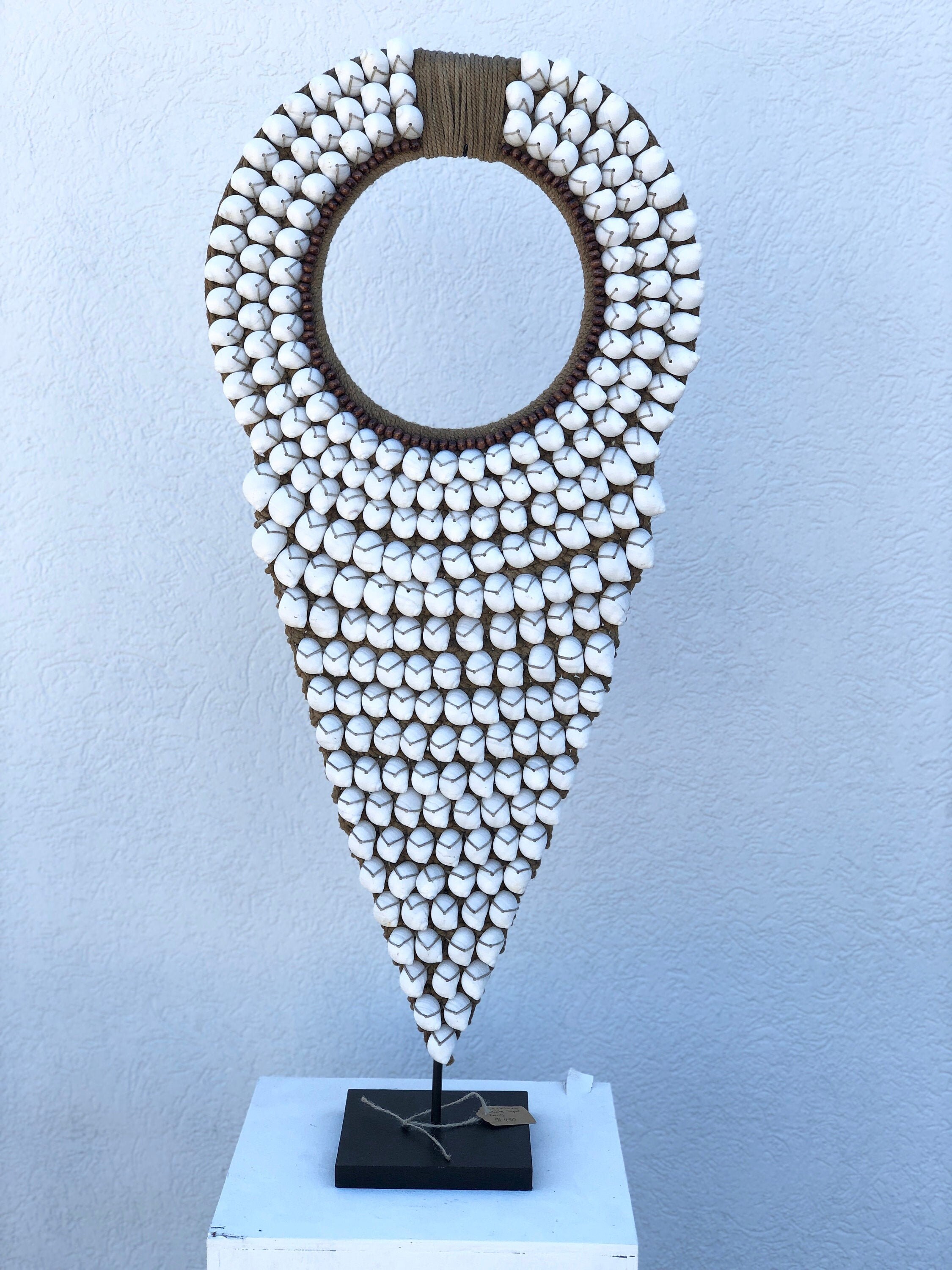 Extra Large Papua Tribal Shell Necklace on Metal Stand - Etsy