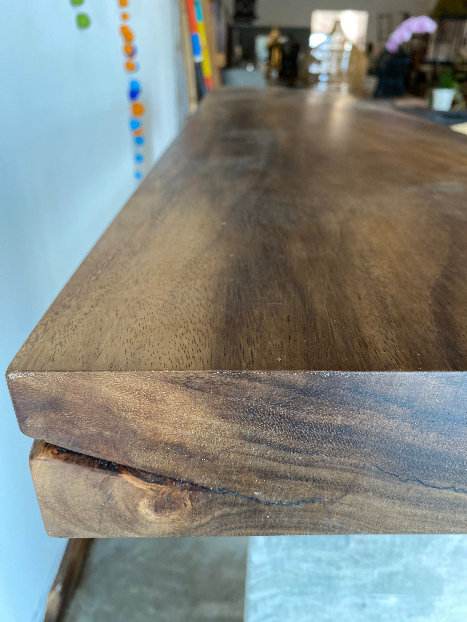 Solid Wood Live Edge Bar or Console, Beautiful Single Slab Wood Pieces ...
