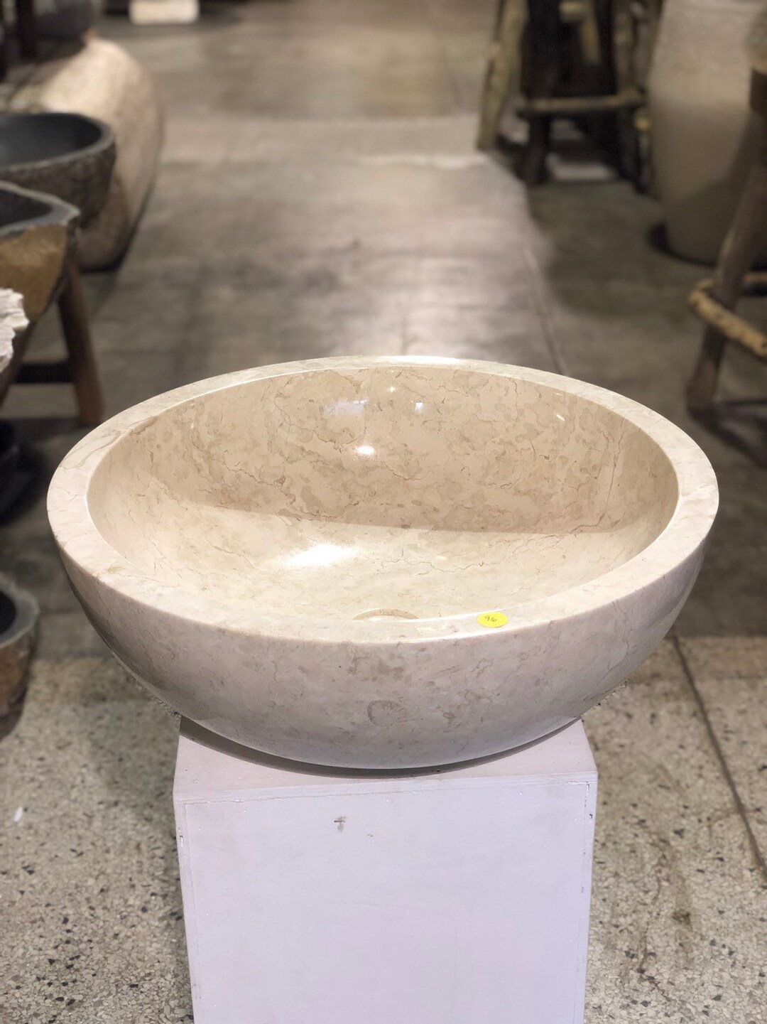 MARBLE VESSEL SINK Handmade Natural Oval Bowl | Marble Bathroom Sink ...