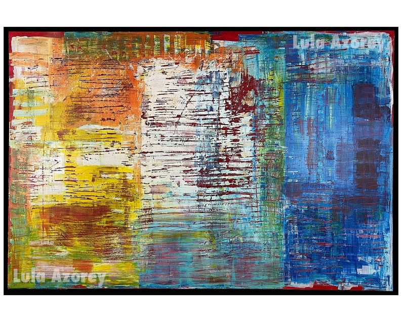 REGRET, Original Large Painting, 48x72, Abstract, Ready to Hang, Modern ...