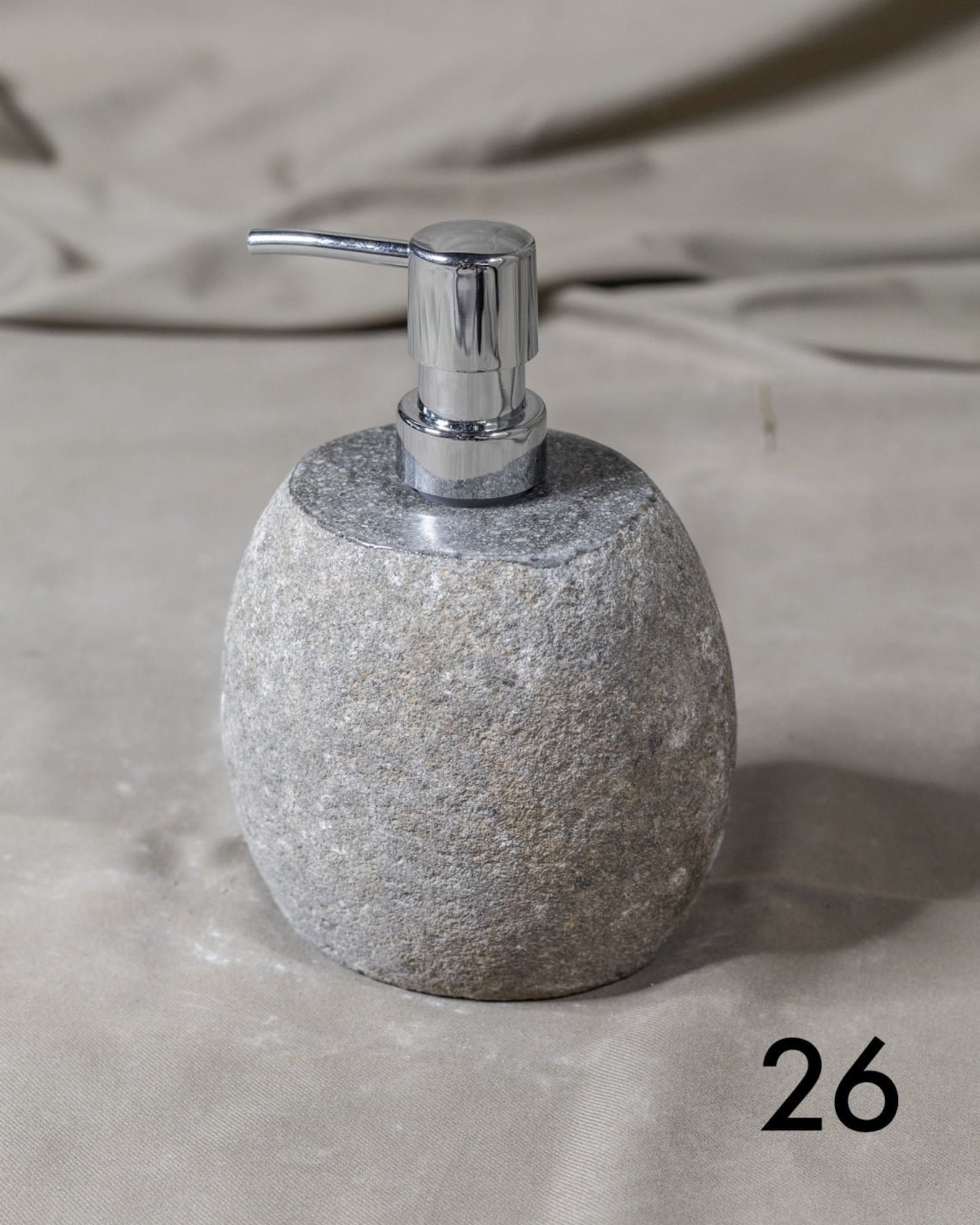Stone Soap Dispenser With Pump Natural River Stone Bathroom - Etsy