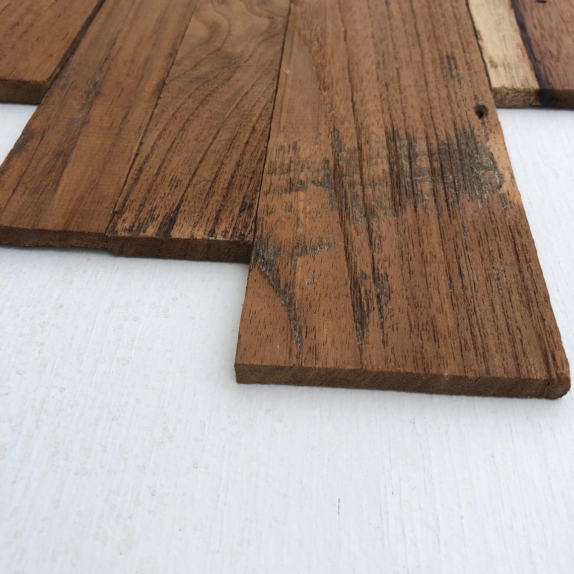 10 Sqft Teak Wood Interlocking Wall Decor Handmade With - Etsy