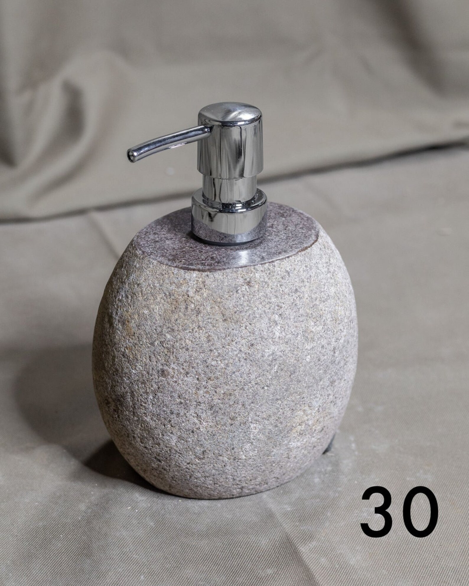 Stone Soap Dispenser With Pump Natural River Stone Bathroom - Etsy
