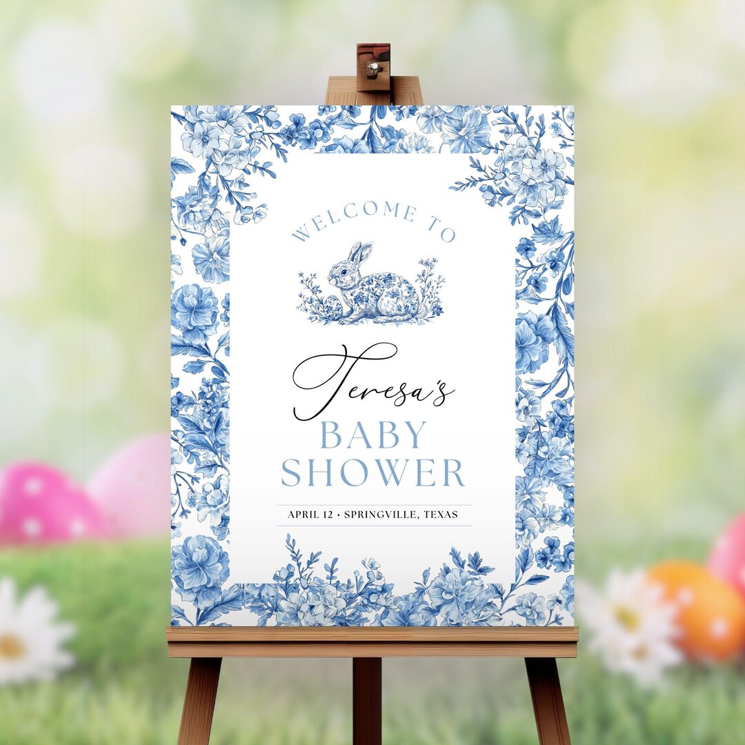 Easter Welcome Poster Template Sign, Egg Hunt Printable, Custom ...