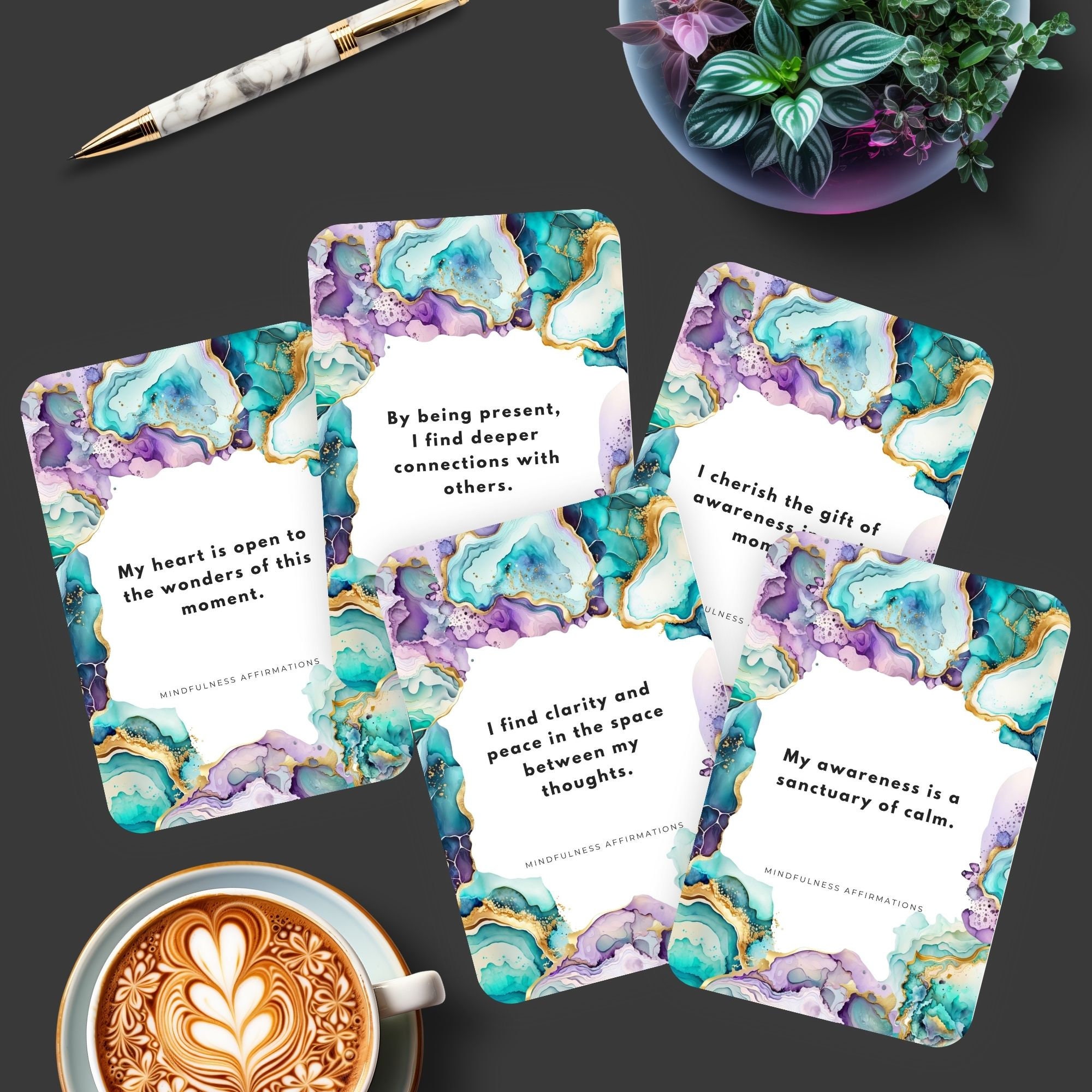 Mindfulness Affirmation Cards Printable, Positive Affirmation Cards ...