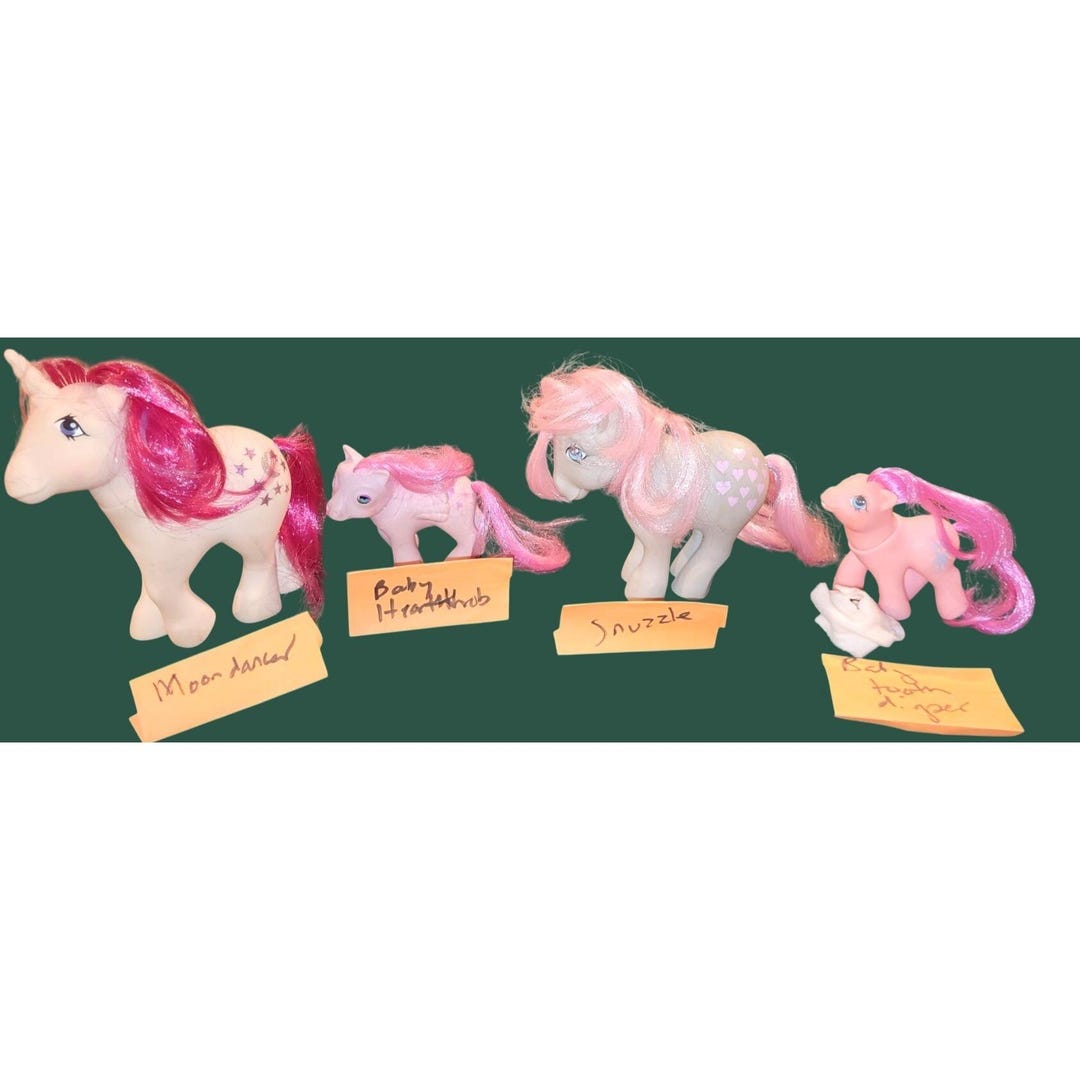 Vintage My Little Pony 4-piece Moondancer Snuzzle Baby Heartthrob Baby ...
