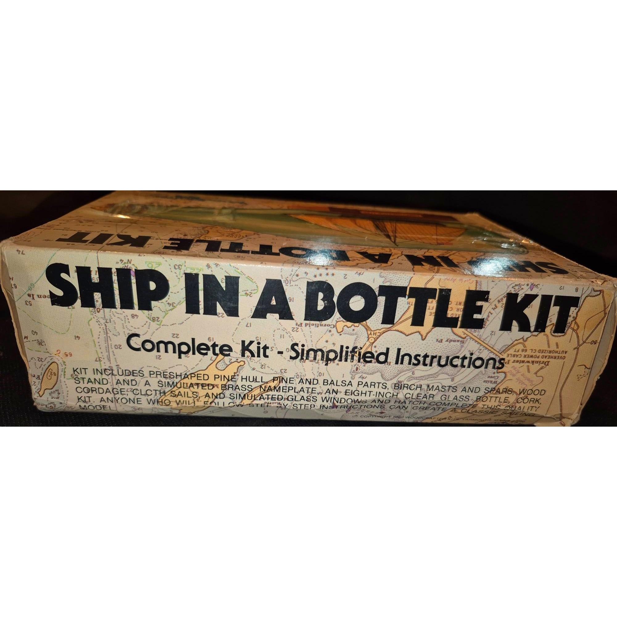 Build Your Own Ship in A Bottle Kit by Woodkrafter Kits Vintage - Etsy