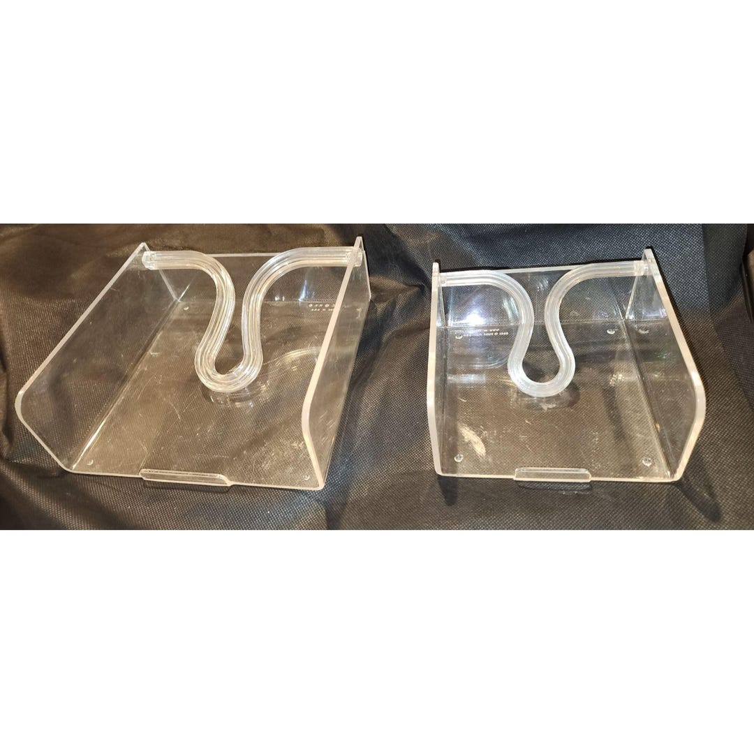 Vintage Rare 1970s Space Age Designs Lucite Clear Post Modern Napkin ...