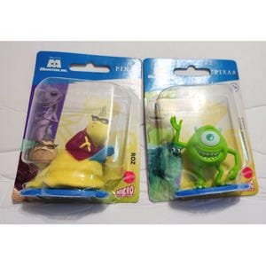 Disney Pixar Monsters Inc. Micro Collection Mike Wazowski & Roz Figures ...