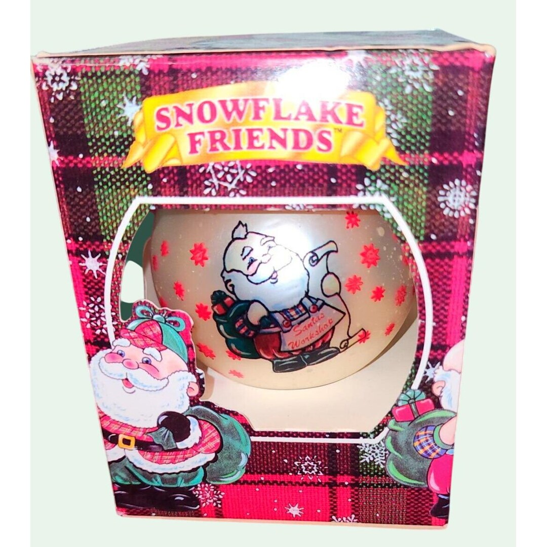Vintage Snowflake Friends Christmas Ornament With Santa Friends in ...