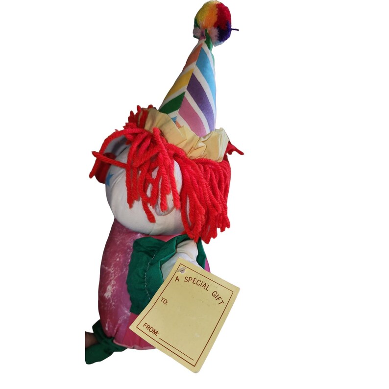 Vintage Stuffed Clown Tags Attached 16x12 Sfpf Home•c1 - Etsy