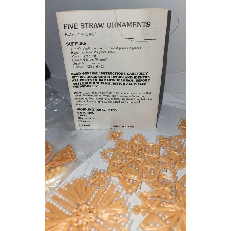 Straw Ornaments - Etsy