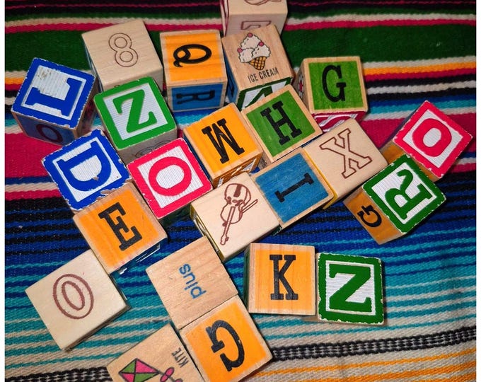 Printable Alphabet & Number Blocks With Bonus Symbols in 6 Colors, PDF ...