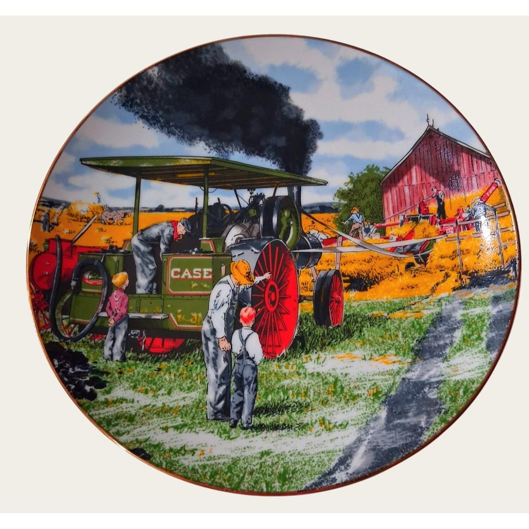 Limited Edition Threshing Scene Collectors Plate SUPER RARE - Etsy