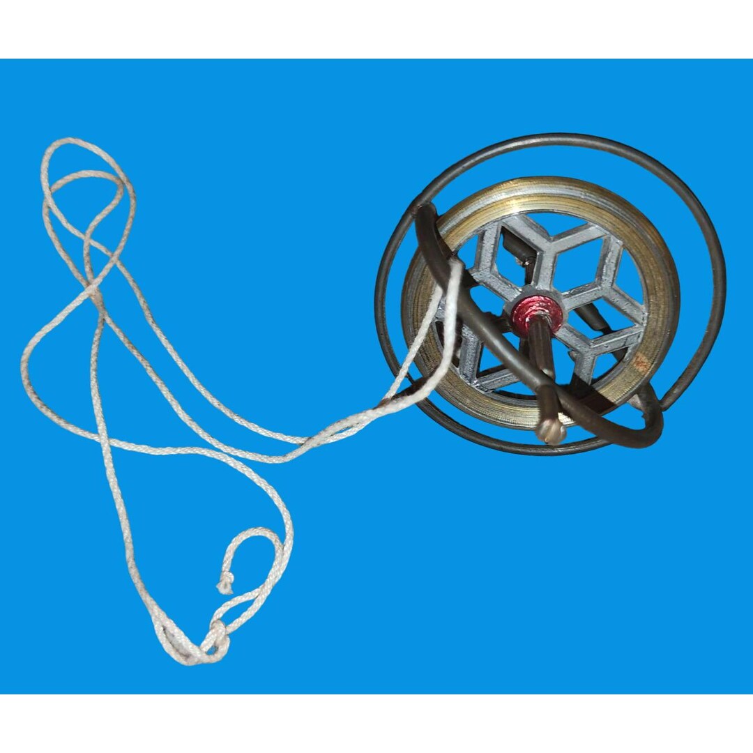 Vintage Metal Gyroscope Toy With String for Kids & Education - Etsy