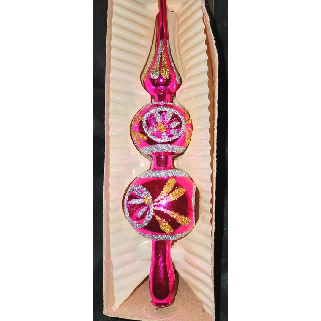 Vintage Atomic MCM Glass Christmas Ornament European Craftsmanship Tree ...