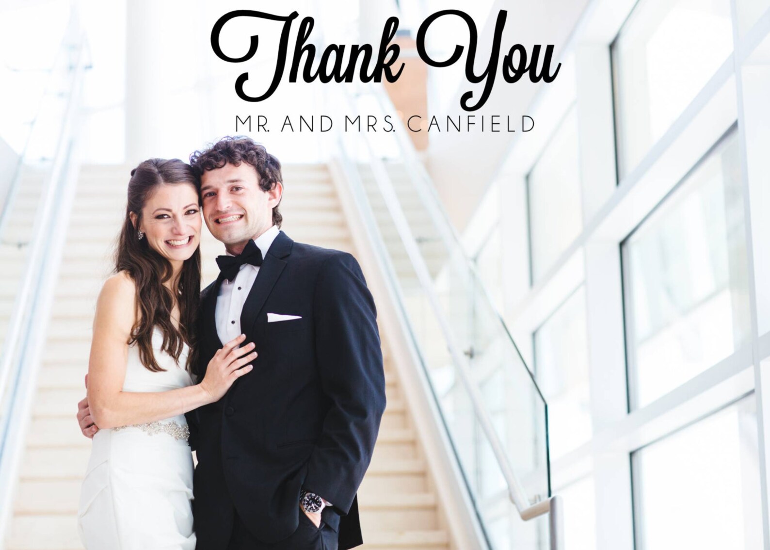 Thank You From Mr. and Mrs., Personalized Wedding Thank You Note ...