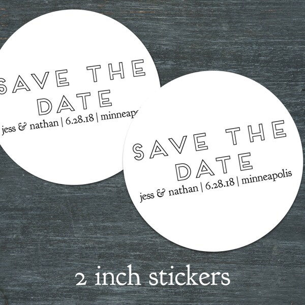 Save the Date Stickers - Etsy
