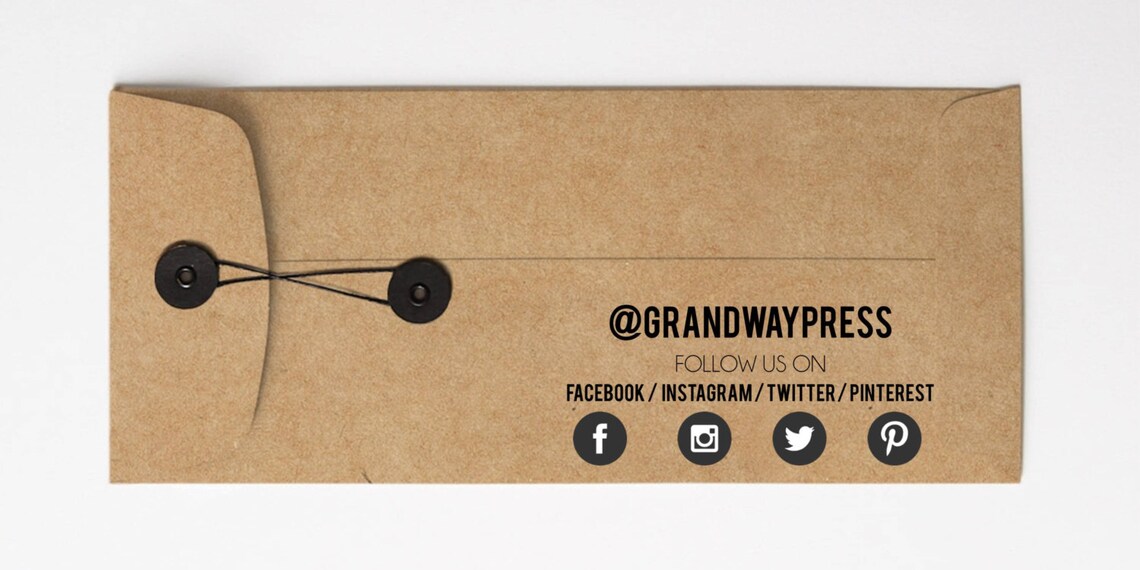 Self-inking Social Media Stamp, Wooden Handle Stamp, Business Stamp ...