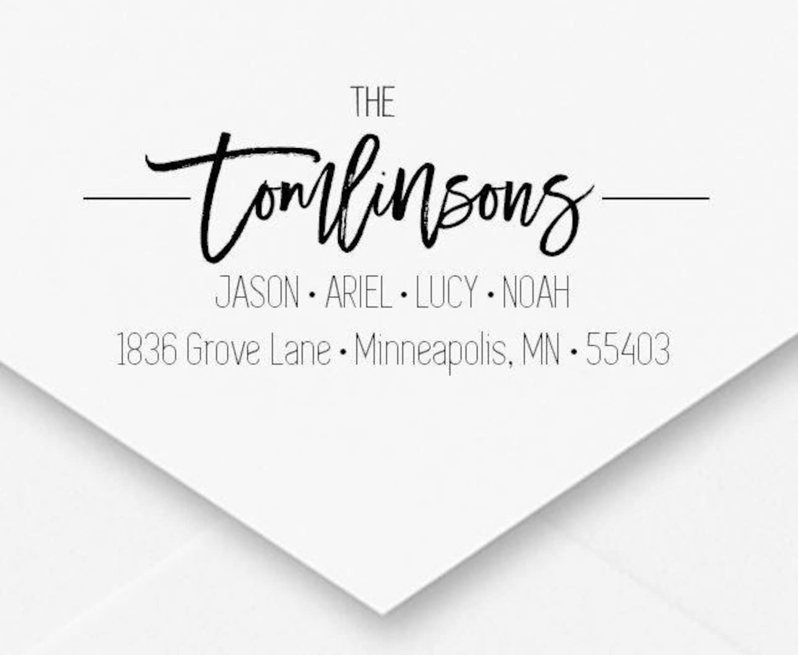 Self-inking Address Stamp Family Address Stamp Engagement - Etsy