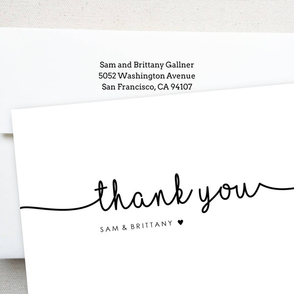 Address Thank You Card - Etsy