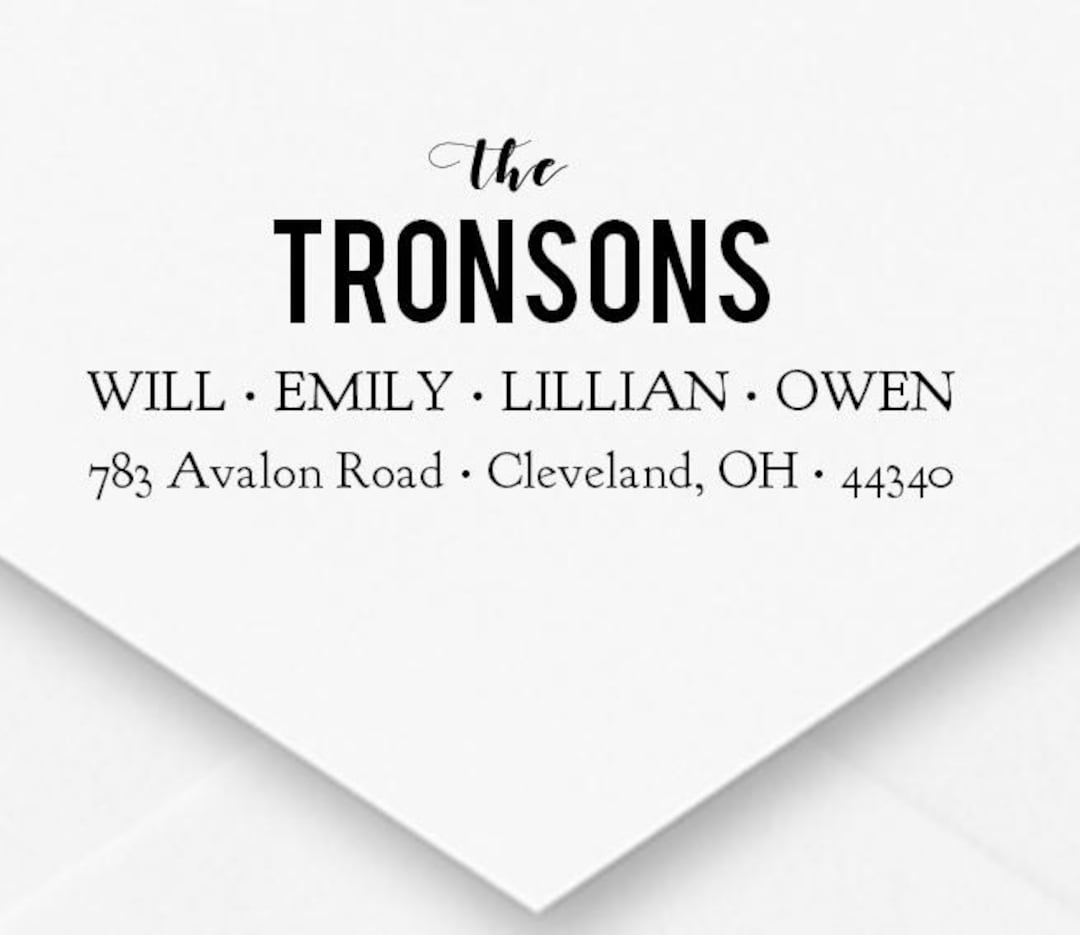 Self-inking Address Stamp, Family Address Stamp, Housewarming Gift ...