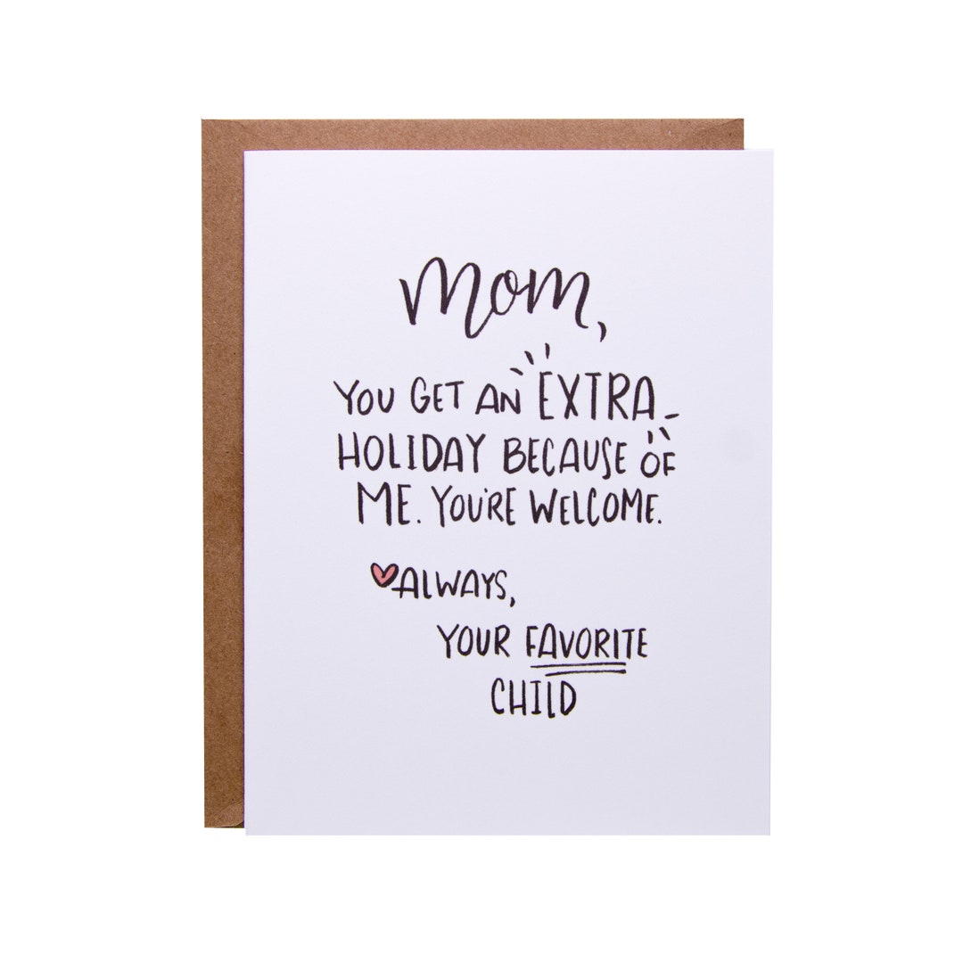 Funny Mother's Day Card | Card From Favorite Child - Etsy