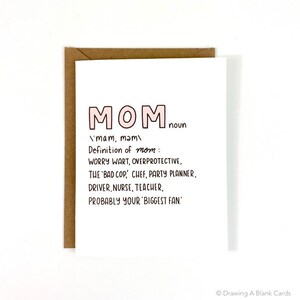 Funny Mother’s Day Card | Unique Mother’s Day Card | Definition of Mom ...