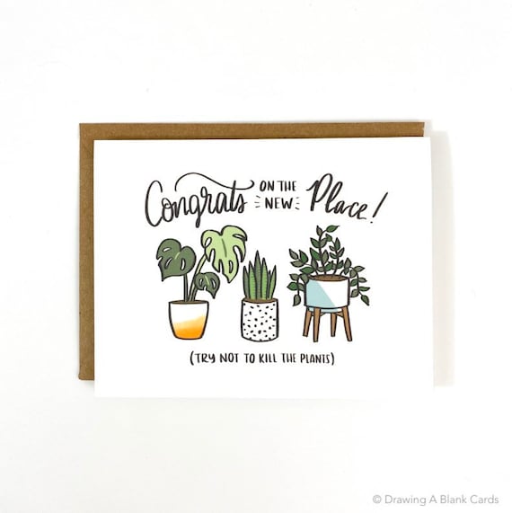 Unique Housewarming Card Congrats On The New Place | Etsy