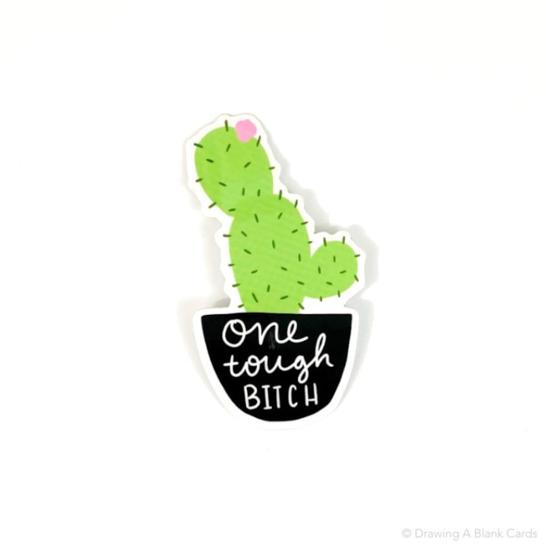 Vinyl Cactus Sticker Vinyl Water Bottle Sticker Vinyl Computer Sticker ...