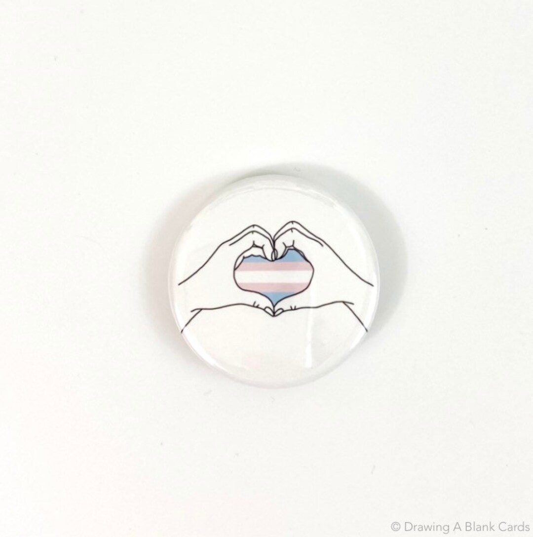 Transgender Pride Flair Pin | Trans Pin | Unique Flair Pin | Heart ...