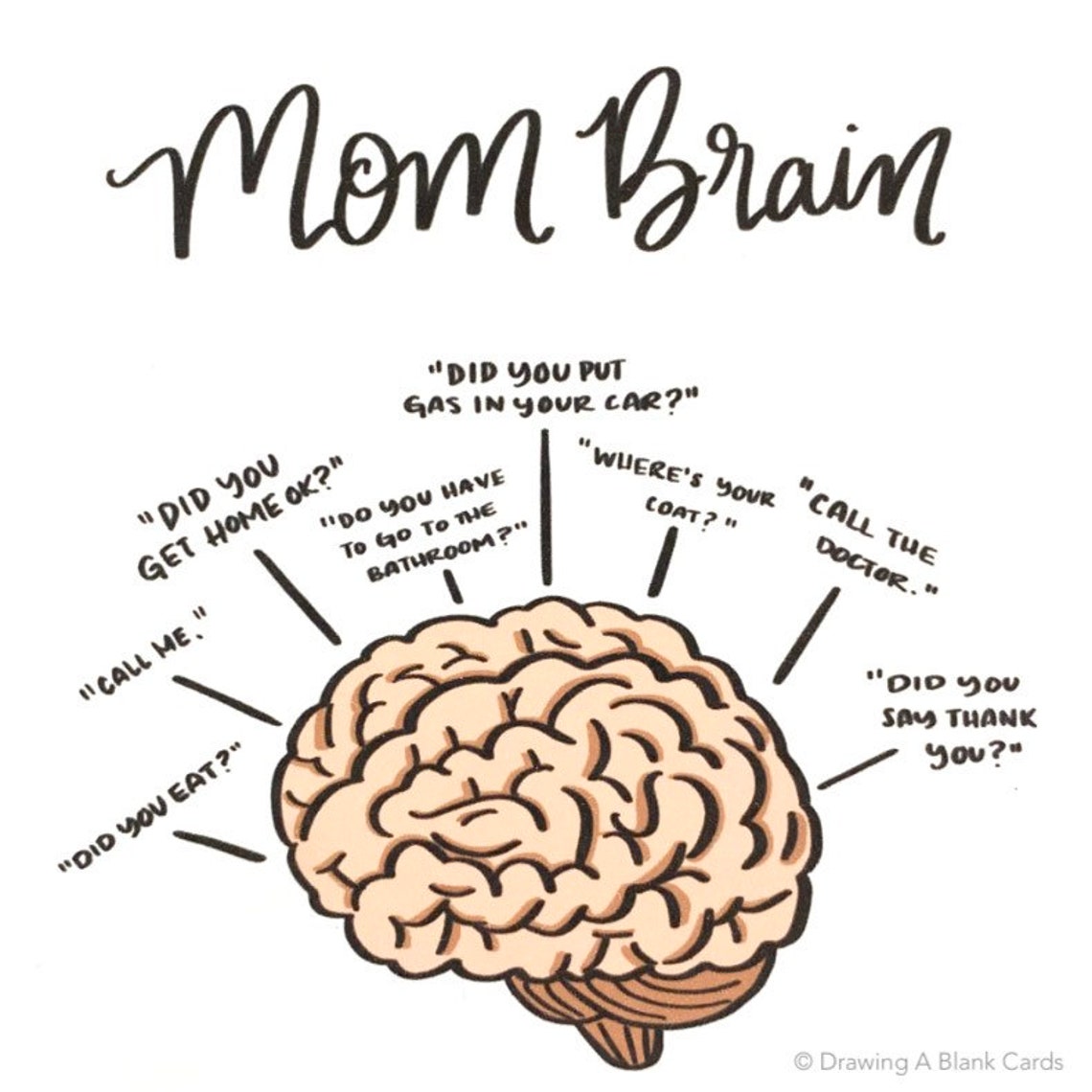 Funny Mother's Day Card | Mom Brain - Etsy