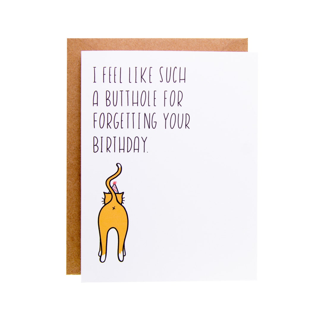 Funny Belated Birthday Card | Unique Belated Birthday Card | Funny I ...