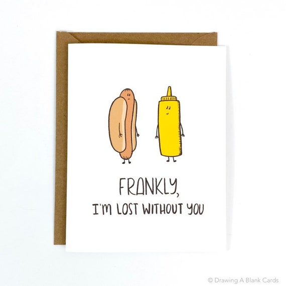 Funny Love Card Funny Miss You Card Frankly I'm Lost | Etsy