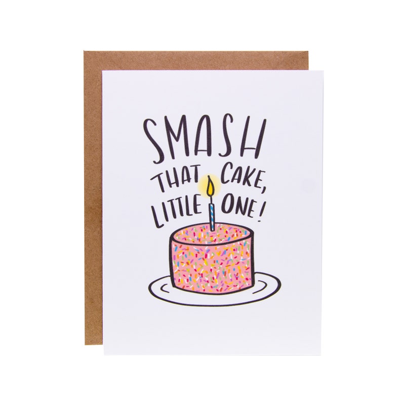 Funny First Birthday Card | Unique First Birthday Card | Birthday Smash ...
