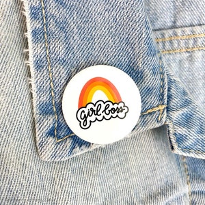 Cute Flair Pin | Girl Boss Flair Pin - Etsy