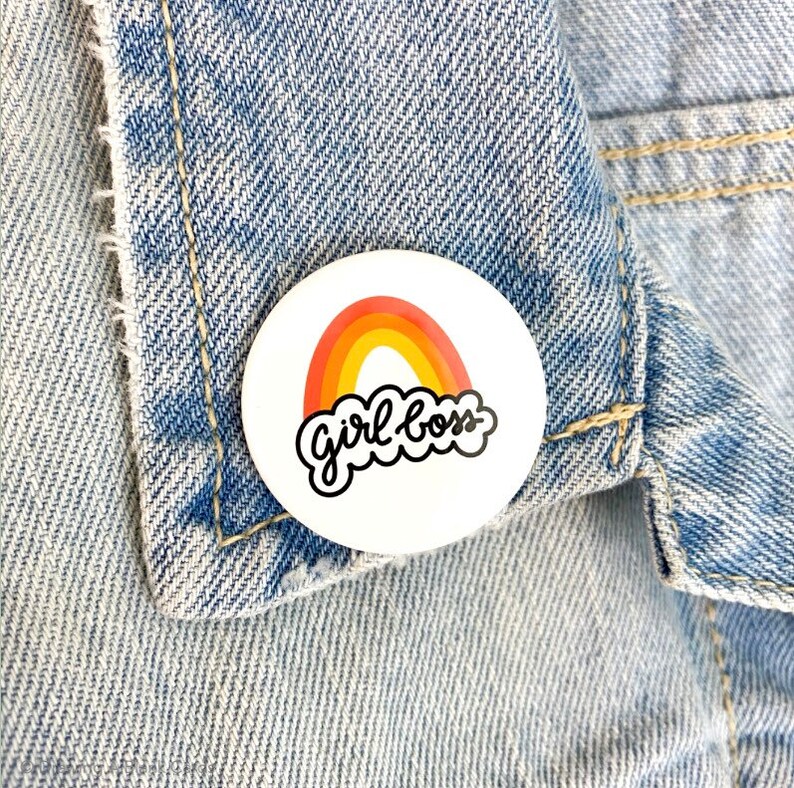 Cute Flair Pin Girl Boss Flair Pin - Etsy